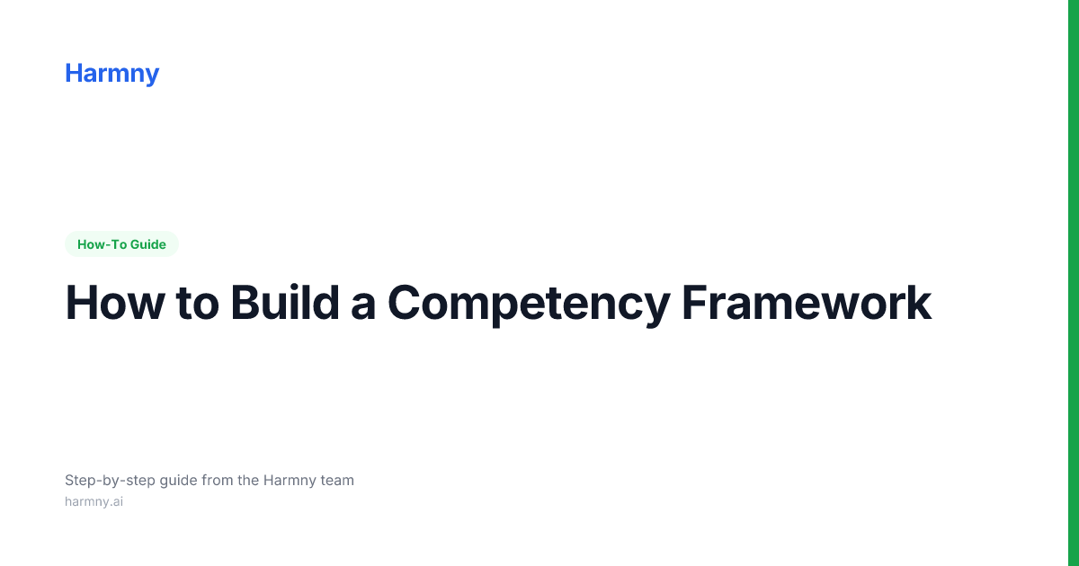How to Build a Competency Framework | Harmny